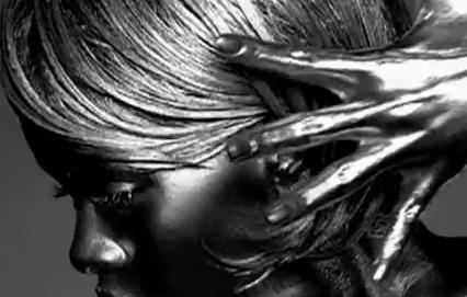 Rihanna Silver Body Paint Nude Media Man Int